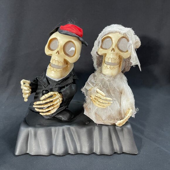 Art | Till Death Do Us Part Bride Groom Deco Skeleton Animatronic Works ...